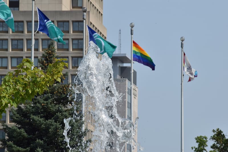 PHOTOS: Raising the rainbow flag at city hall · OttawaStart.com